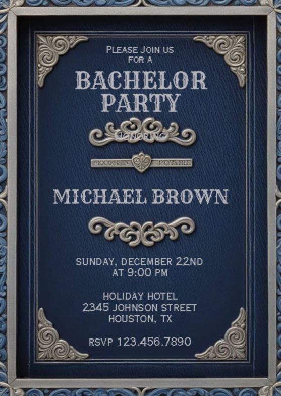 Personalized Bachelor Party Invitations | Minuteman Press Aldine ...